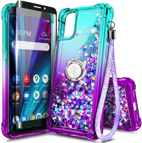 Nagebee Case For Alcatel Tcl A3x A600dl With Tempered Glass Screen Protector Full Coverage