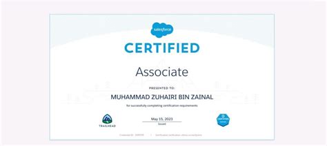 Salesforceassociate Salesforcecertification Muhammad Zuhairi