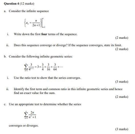 Solved Question Marks A Consider The Infinite Chegg