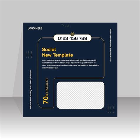 소셜 미디어 포스트 디자인 새롭고 현대적인 템플릿 프리미엄 벡터