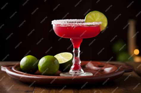Premium Photo Radiant Ruby Red Margarita