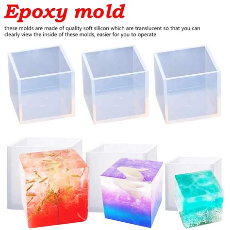 Силиконовая форма для полимерной глины крафтинга квадратная Смола кубик ...