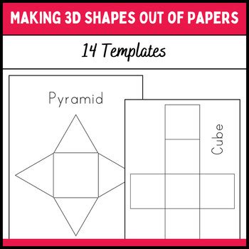 All Foldables 3d Shapes Printables Shape Nets For Easy 3d Pattern