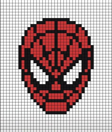 Spiderman Pixel Art Cross Stitch Pattern