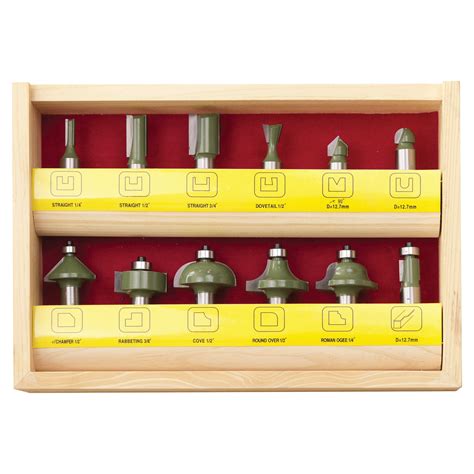 Carbitool Router Bit Set 12 Piece 12 Shk Tct Tki Carbitool