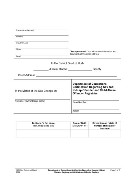 Fillable Online Department Of Corrections Certification Regarding Sex And Kidnap Fax Email