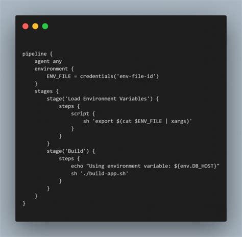How Do You Handle Environment Variable Management In Jenkins Could You Share An Example Of Using