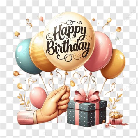 생일 깜짝 기쁨 생일 축하 해요 풍선 선물 Png 일러스트 및 이미지 에 대한 무료 다운로드 Pngtree