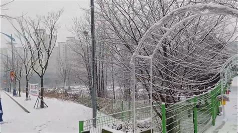 크리스마스 함박눈 내리는 시골교회와 아파트 타운 설경 So Beautiful White Christmas At Rural Church N Apt Town In Yangju