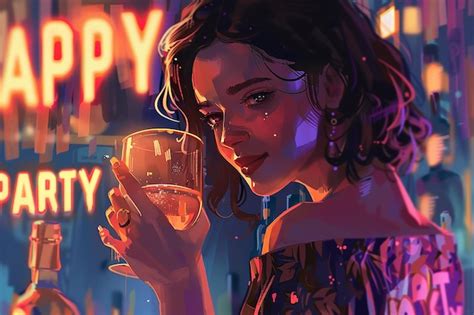 High Angle Girl Holding Drink Premium Ai Generated Image