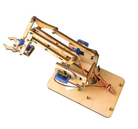 4 Dof Wooden Robot Arm Kit Pure Logic Trading