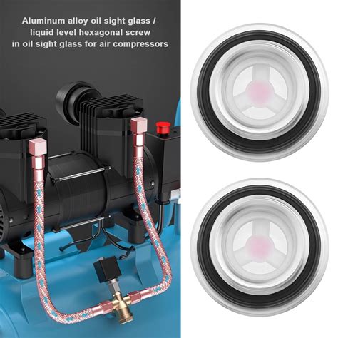 Vgol 4pcs 38 Air Compressor Oil Level Sight Glass Bsp Aluminum Alloy