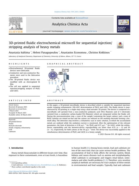 3d Printed Fluidic Electrochemical Microcell For Sequential Injection
