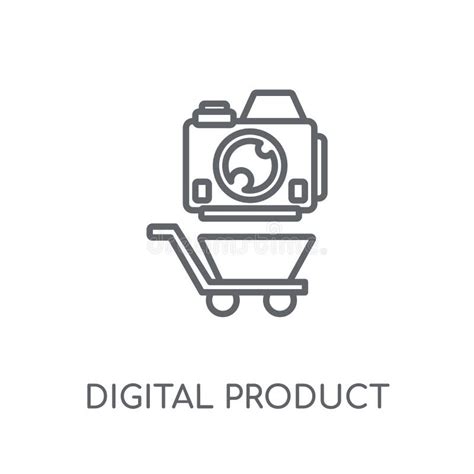 Digital Product Linear Icon Modern Outline Digital Product Logo Stock