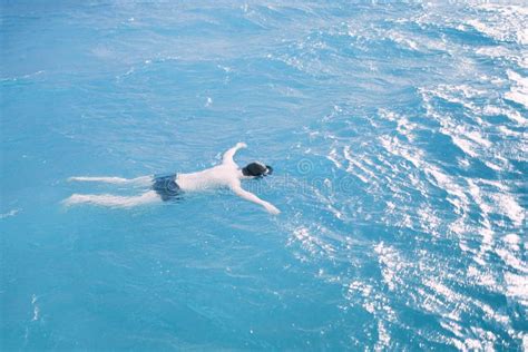 Man Floating In The Ocean Stock Image Image Of People
