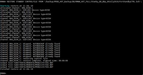 Davis Apps Dba Roll Forward A Standby Database Using Rman Incremental Backup