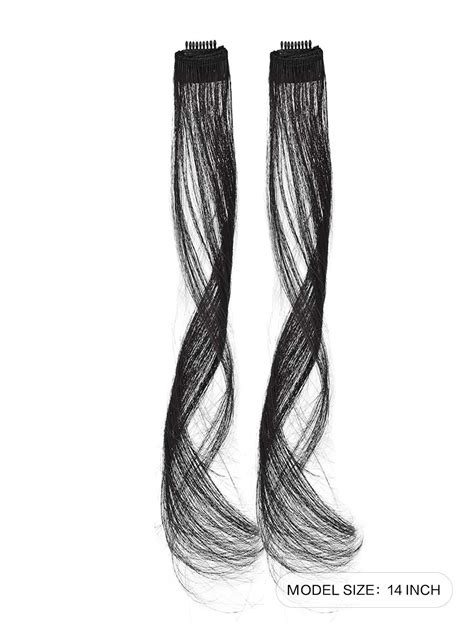 Long Side Bangs Curly Wavy Clip In Front Bangs For Women Daily Wear Long Sideburns Piece