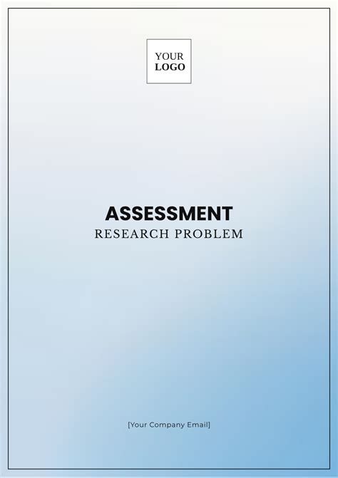 Free Assessment Research Problem Template To Edit Online