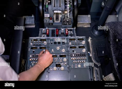 Male Pilot Explaining Control Panel Hi Res Stock Photography And Images Alamy