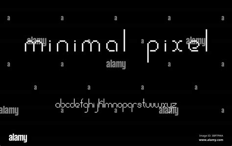 Minimalist Pixel Font Lowercase Alphabet In Pixel Art Vector Stock