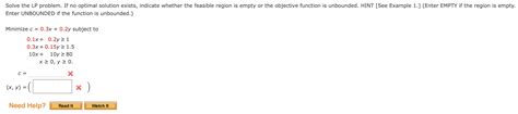 Solved Enter Unbounded If The Function Is Unbounded