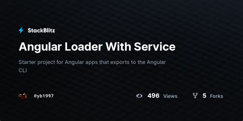Angular Loader With Service Stackblitz