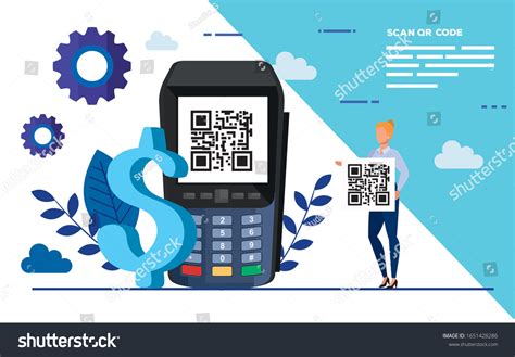 Scan Qr Code Business Woman Icons Stock Vector Royalty Free Shutterstock