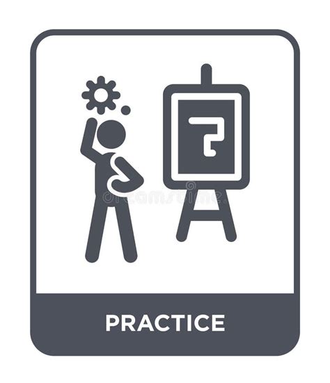 Practice Icon In Trendy Design Style Practice Icon Isolated On White Background Stock Vector
