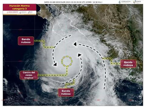 El Huracán Norma Se Degrada A Categoría 3 En Camino A Baja California