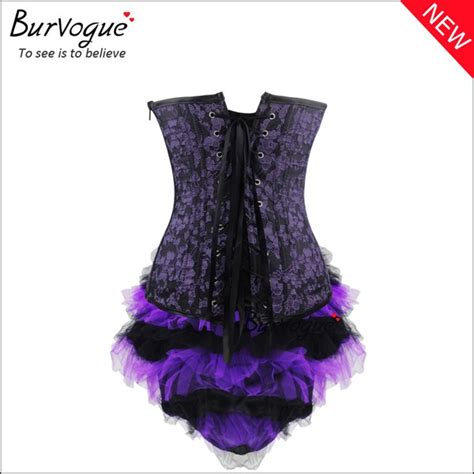 Purple Floral Corset Dress Halter Leather Corset Waist Training Tops High Quality Purple Floral