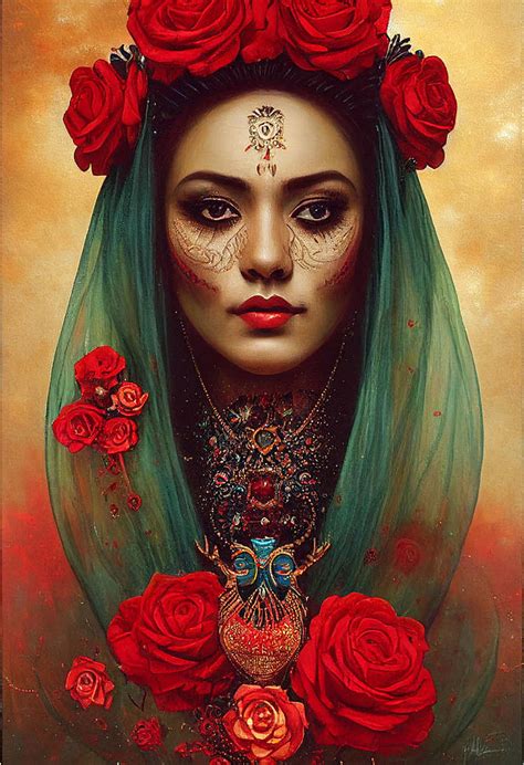 Closeup Portrait Of Beautiful Mexican Queen Of Th 4fe6ce64 5481 4142