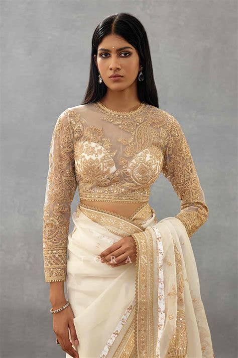 Long Sleeve Lace Saree Blouse Designs