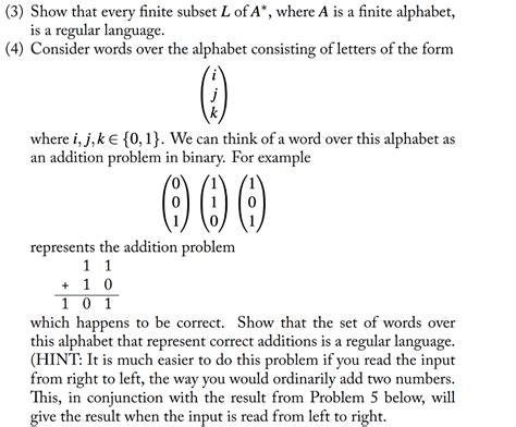 Solved 3 Show That Every Finite Subset L Of A Where A Is