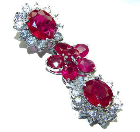 Bella Rossa 14 3 Carat Genuine Ruby 925 Sterling Silver Handmade Pendant Model 8 Maj 25 63