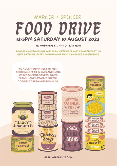 Canned Food Drive Flyer Template Ablebionics