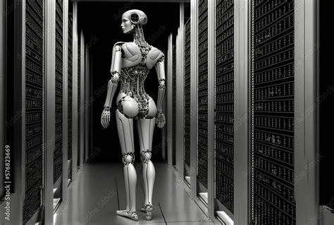 this image depicts a humanoid robot that uses language modelling and an advanced algorithm to