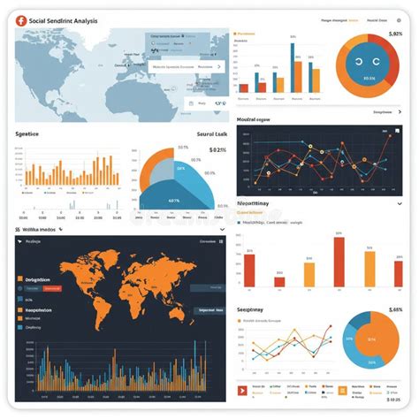 Dashboard With Multiple Data Visualizations Depicting Global And Regional Analytics Stock