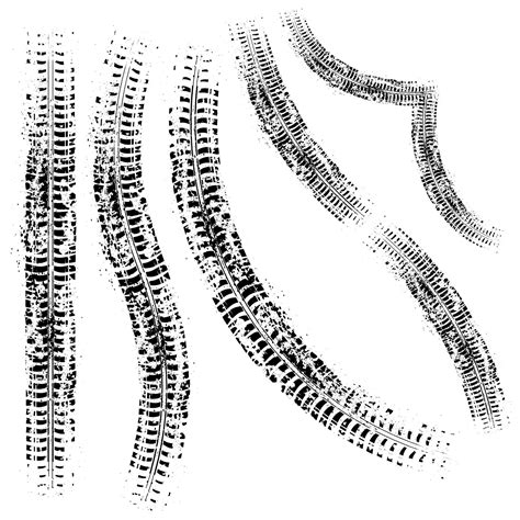 Различные следы шин три Премиум вектор