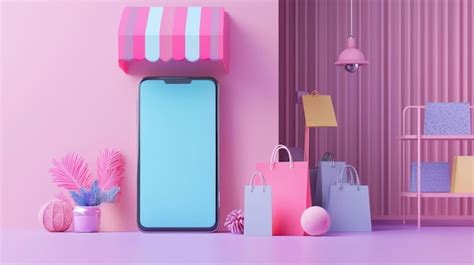 Futuristic Virtual Shopping Assistant Aidriven Customer Service Concept