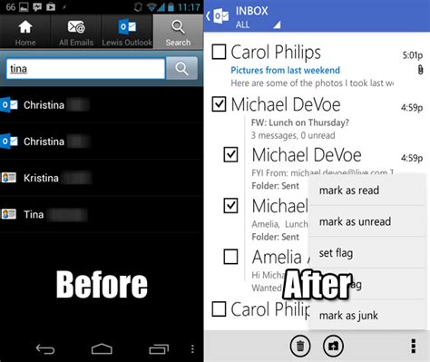Outlook Com App For Android Redesigned To Look Like Windows Phone Softonic