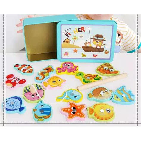 Jual Mainan Edukasi Pancingan Ikan Magnet Isi 15pcs Shopee Indonesia