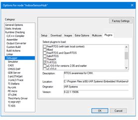 CC R What Version Model Of CCS ROV Debugger Configuration Settings Debug Setup Are