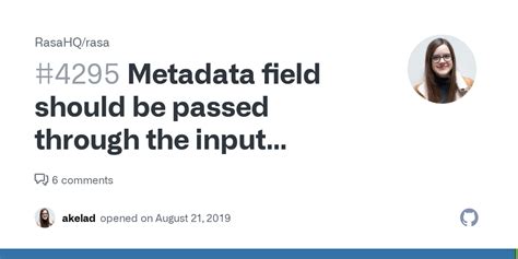 Metadata Field Should Be Passed Through The Input Channel Issue RasaHQ Rasa GitHub