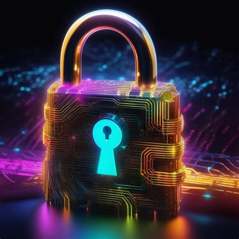 premium vector 3d rendering of cyber security concept with lock icon 3d rendering of cyber