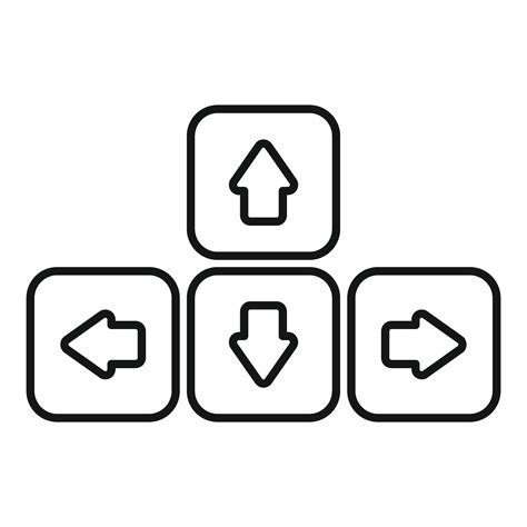 Keyboard Arrow Keys Showing Up Down Left And Right Directions 47635945 Vector Art At Vecteezy