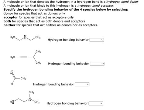 Solved A Molecule Or Ion That Donates The Hydrogen In A