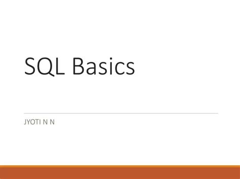 Basic Commands Using Structured Query Langauagesql Ppt