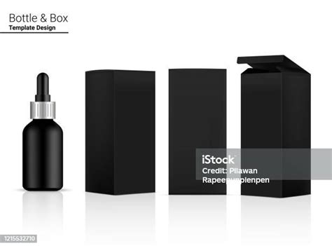 화이트 배경 일러스트에 스킨 케어 필수 상품 또는 약에 대한 현실적인 화장품과 3 상자 측면을 모의 병 을 모의 건강 관리 의료 및 과학 개념 디자인 3가지 개체에 대한