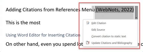 how to properly add citations in microsoft word webnots