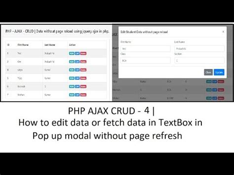 Funda Of Web IT PHP AJAX CRUD 4 How To Edit Data Or Fetch Data In